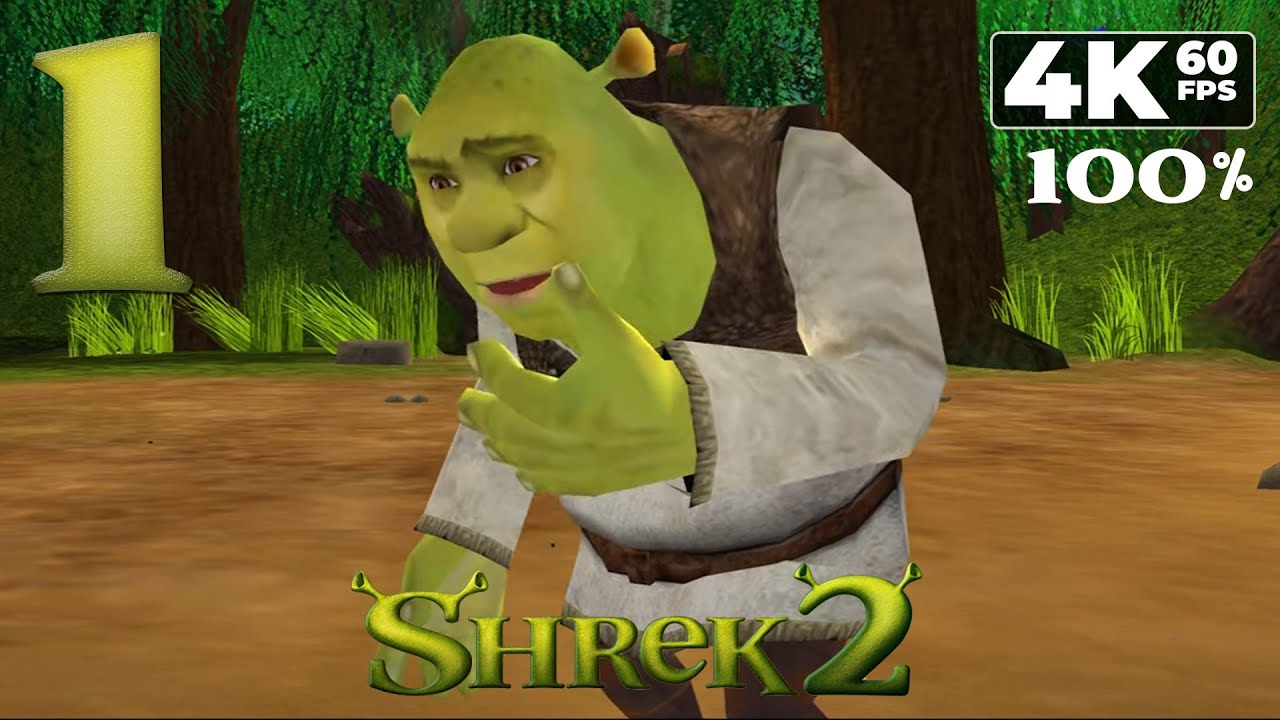 Shrek 2 (PC) - 4K60 Walkthrough (100%) Chapter 1 - Shrek's Swamp - YouTube