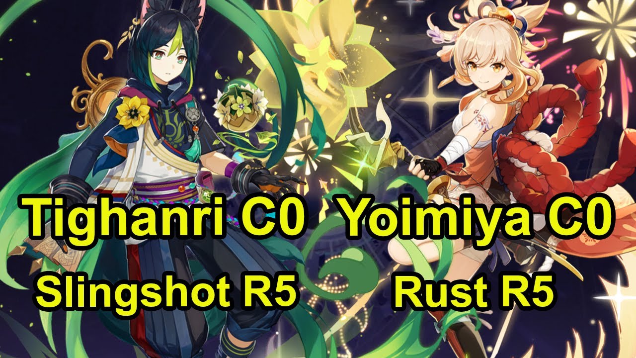 4 Star Weapons Yoimiya C0 Mono Pyro & Tighnari C0 Spread Spiral Abyss ...