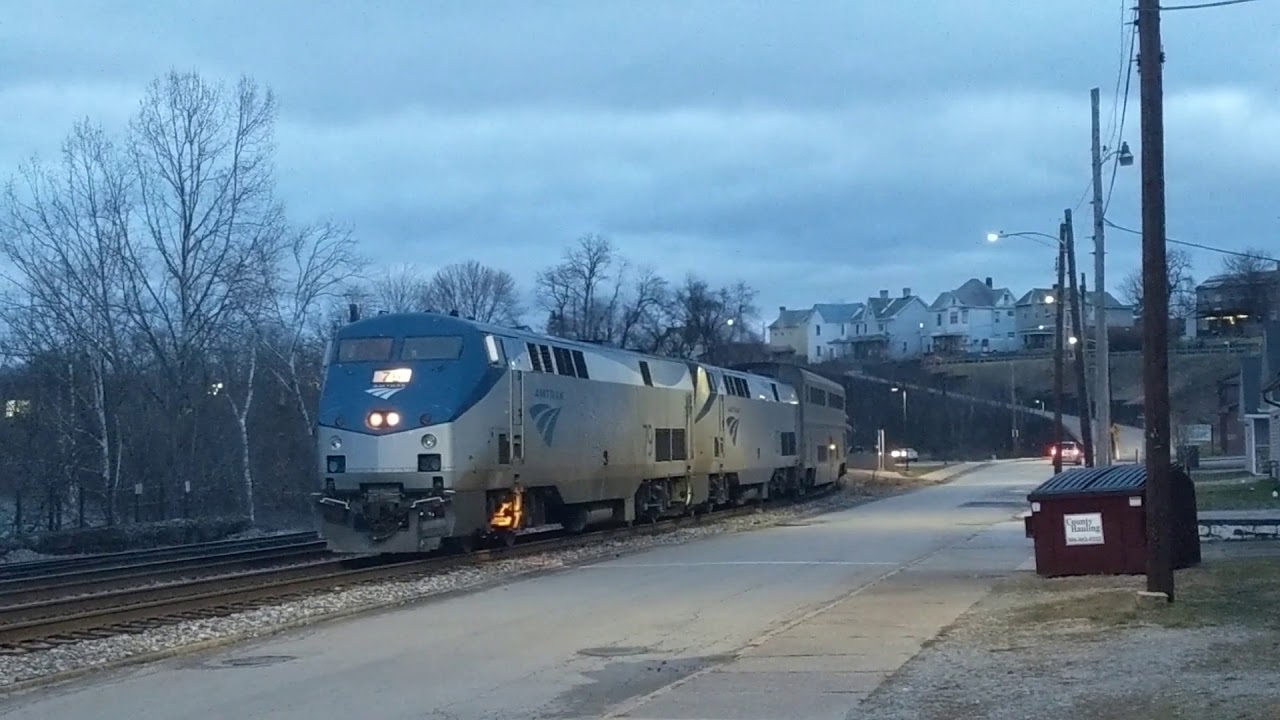 AMTRAK #79 #83 #30 Capitol Limited at Connellsville, PA 01 12 2020 ...