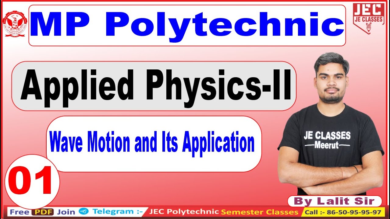 01 MP Polytechnic Applied Physics -II Second Semester RGPV Polytechnic Wave Motion & its ...