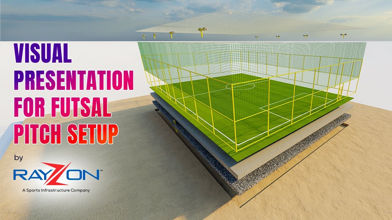 Visual Presentation for Futsal Pitch Setup by Rayzon Global - YouTube