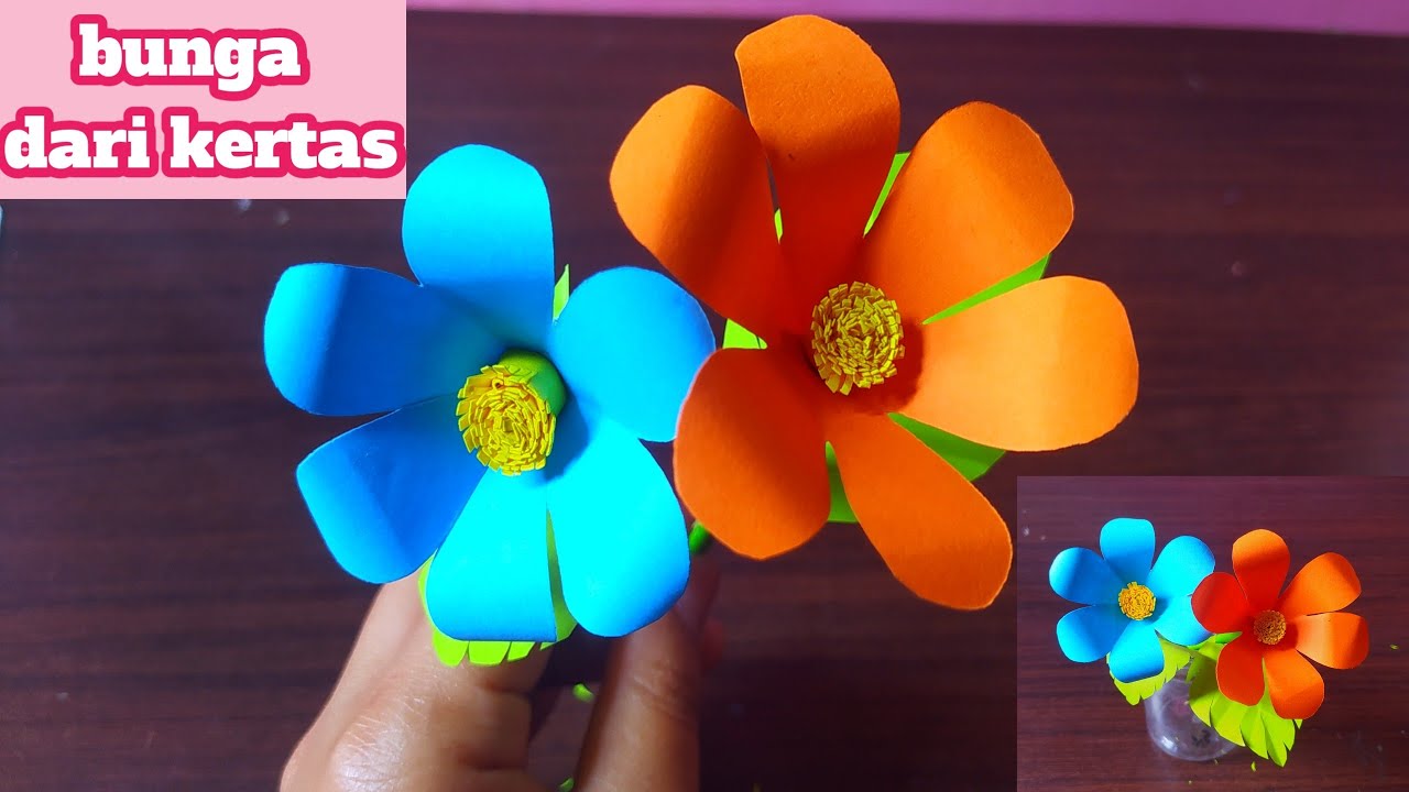 Membuat Bunga Dari Kertas II easy paper flower II Diy Bunga Kertas ...