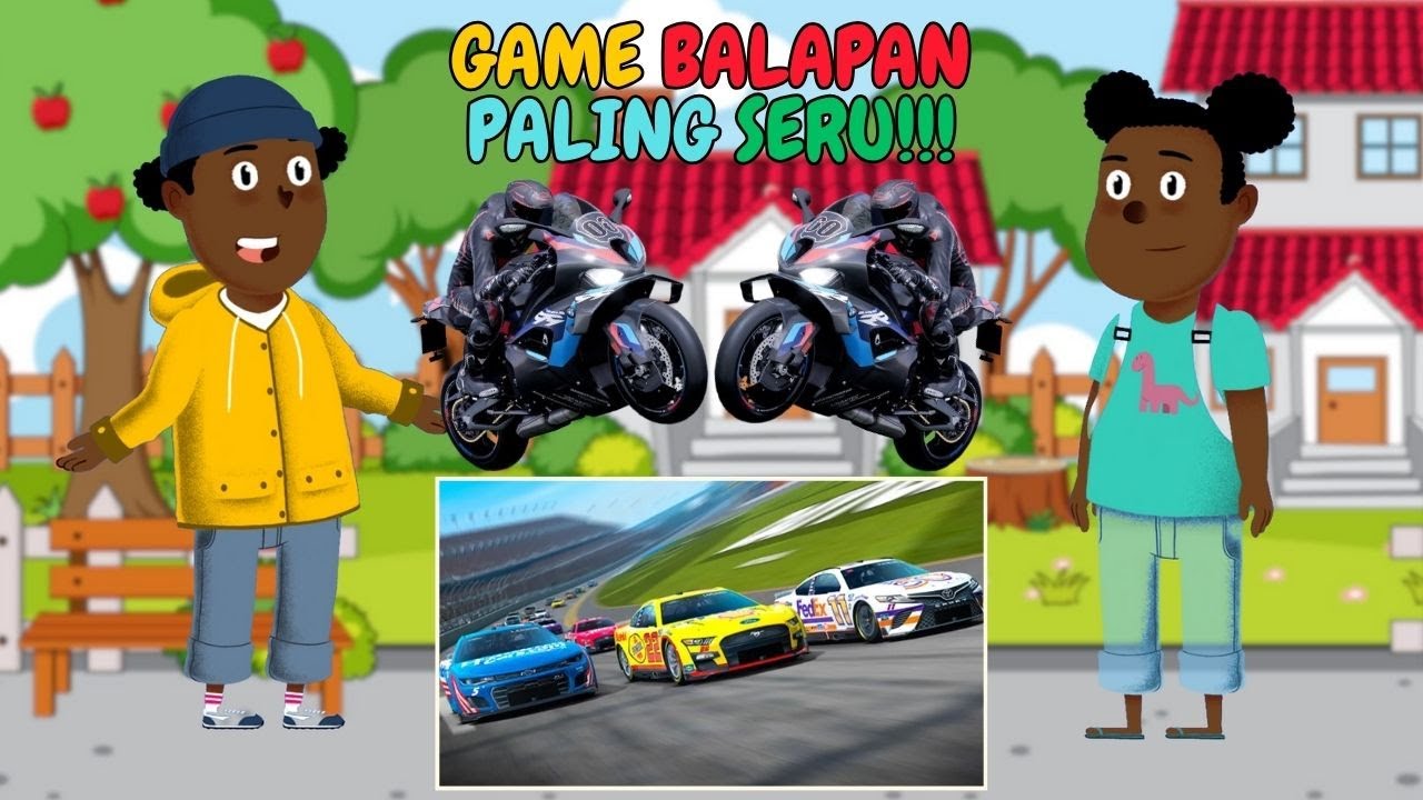 ASYIK BANGET MAIN GAME BALAPAN DI TABLET | ANIMASI ANAK-ANAK - YouTube