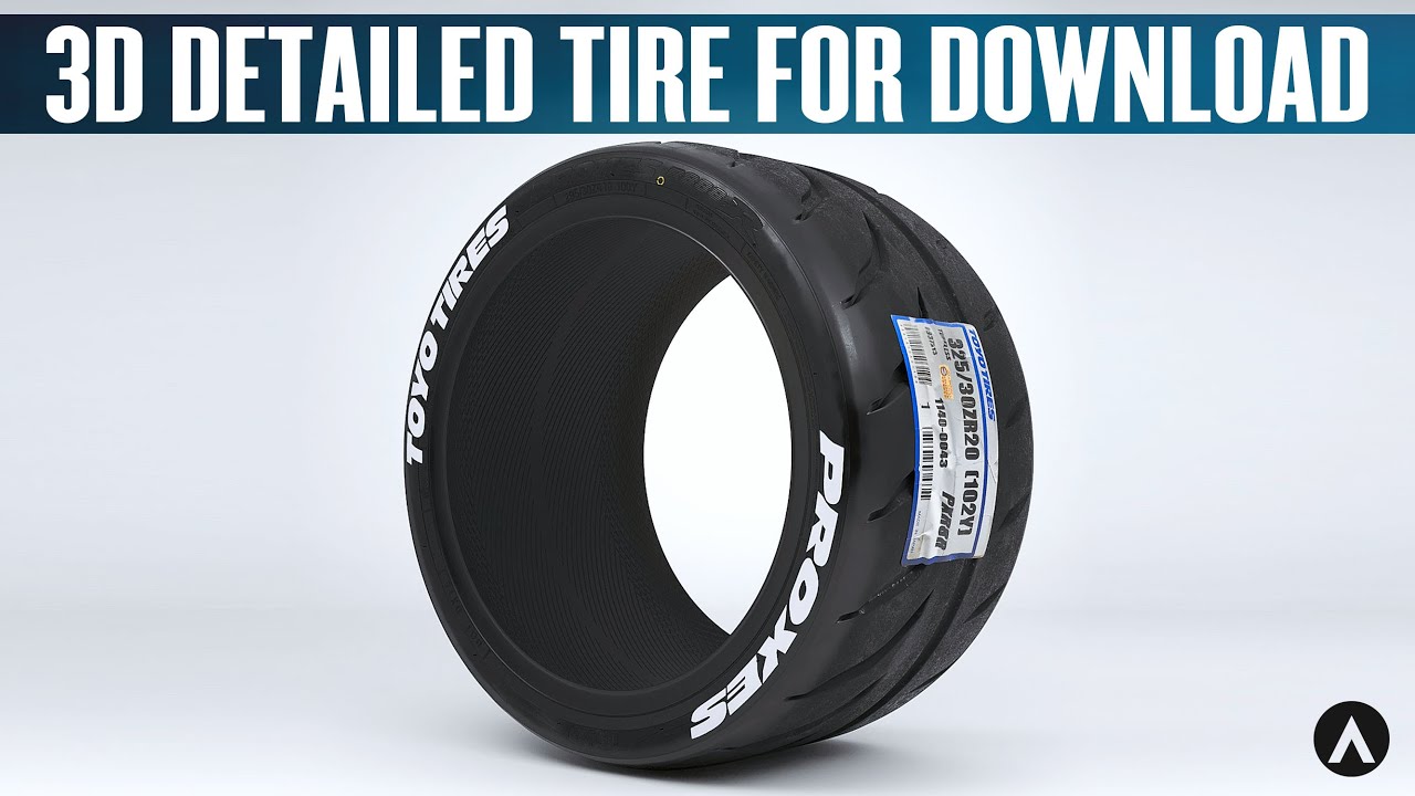 TOYO PROXES R888R - 3D MODEL FOR DOWNLOAD - YouTube