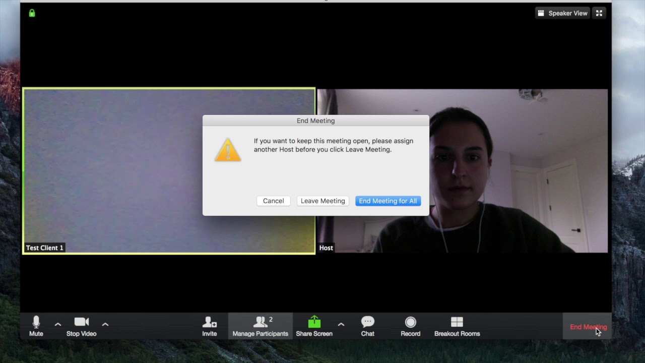 Ending a Zoom Meeting - YouTube