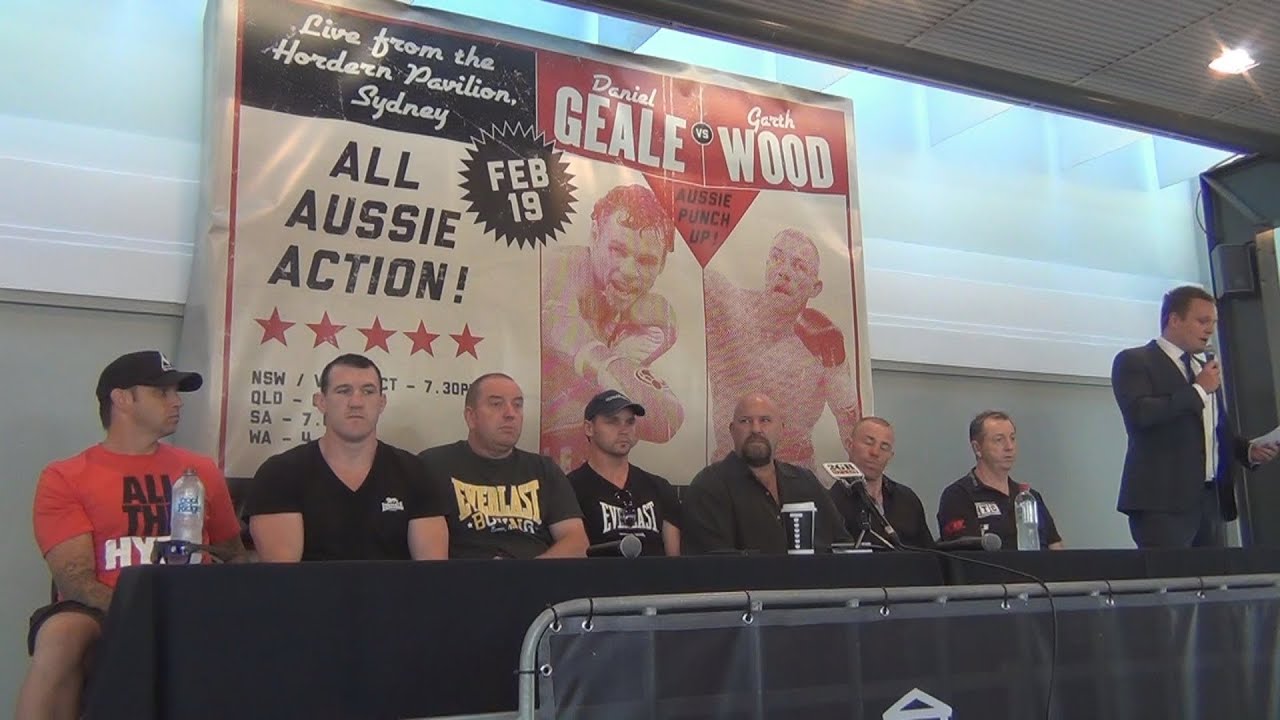 Daniel Geale, Garth Wood, Paul Gallen press conference - YouTube