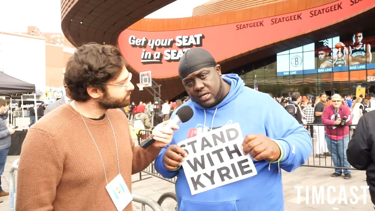 BLM + Anti Vax Mandaters Rally for Kyrie Irving - YouTube