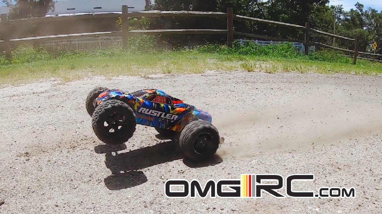 Traxxas Rustler 2wd 2000KV Brushless Motor I OMGRC - YouTube