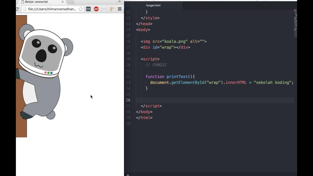 11 fungsi pada javascript - YouTube
