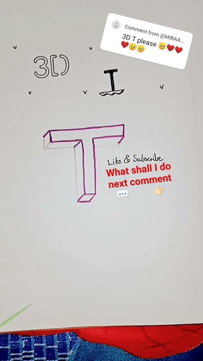 presenting you the 3D T #3dart #shorts #3dt - YouTube