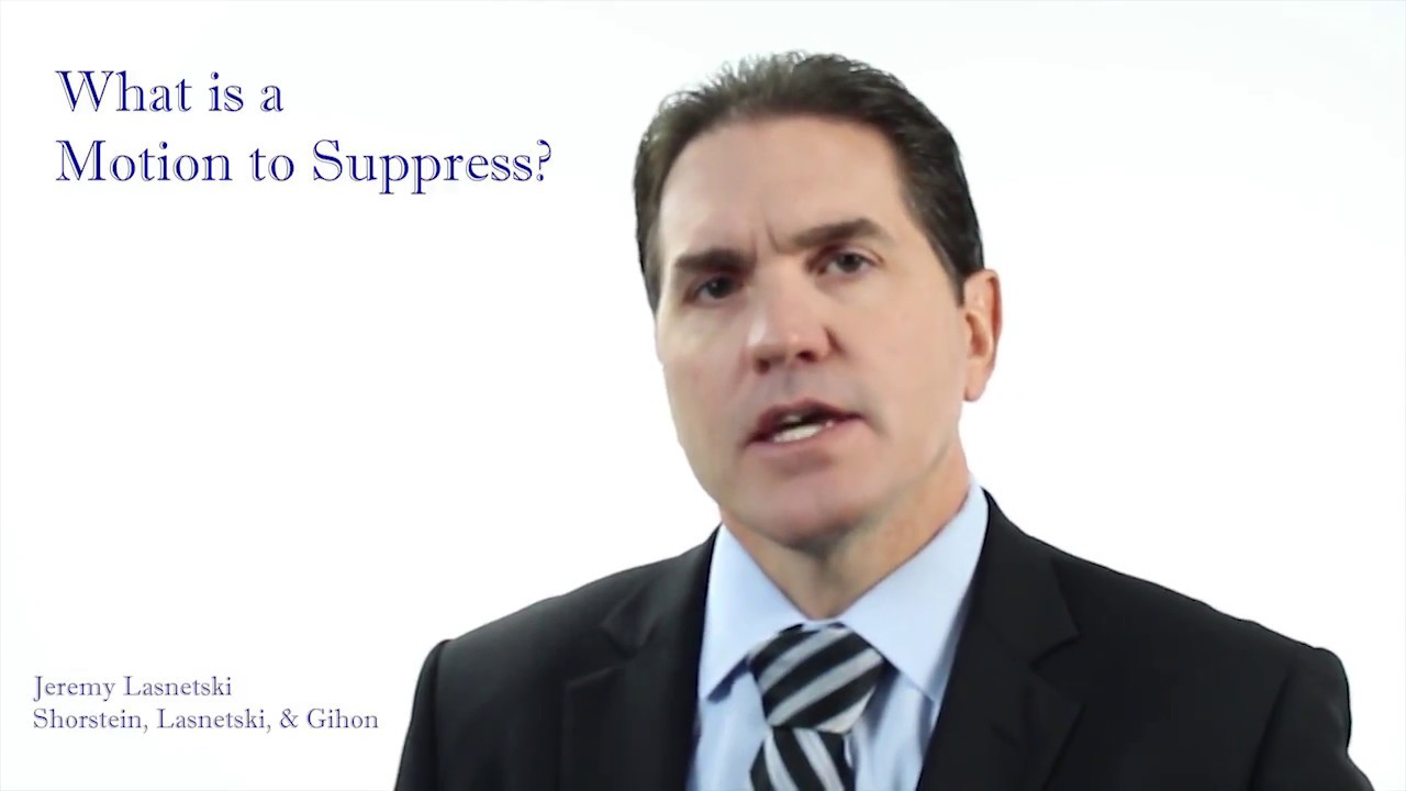 What is a Motion to Suppress? - YouTube