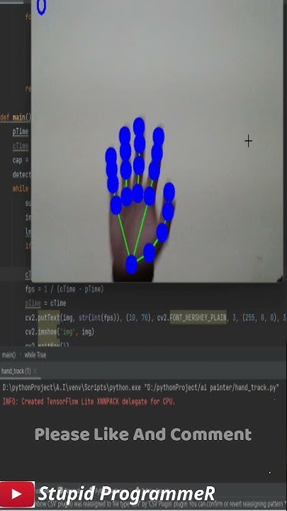 Hand Tracker by using Open CV #python #opencv #handtracker #programmer #coding #corona #shorts ...