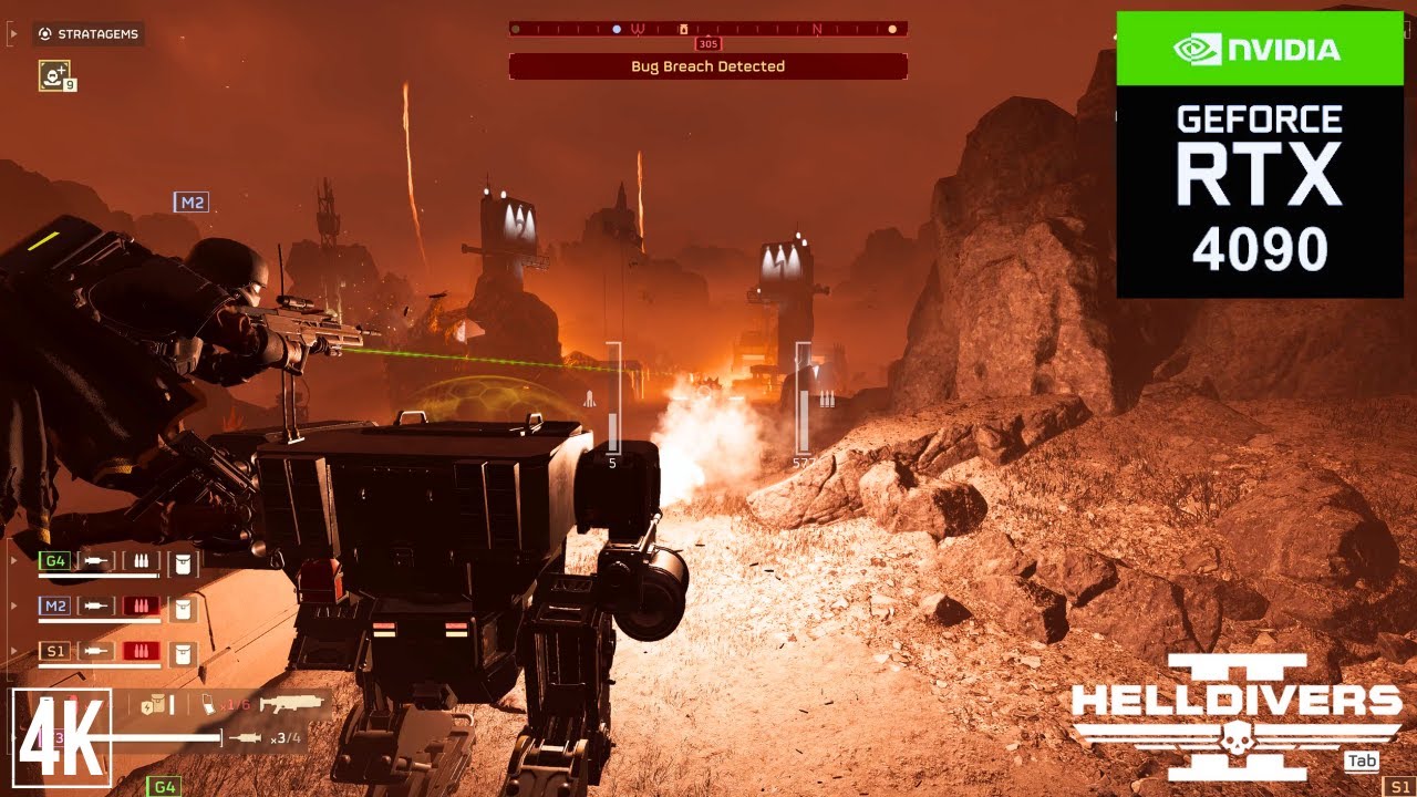 HELLDIVERS 2: TERMINID CONTROL on RTX 4090 24GB (4K Maximum Graphics ...