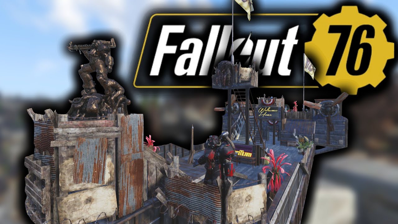 Fallout 76 CAMPs - Salvaged BoS Airship - FLOATING Base! - YouTube
