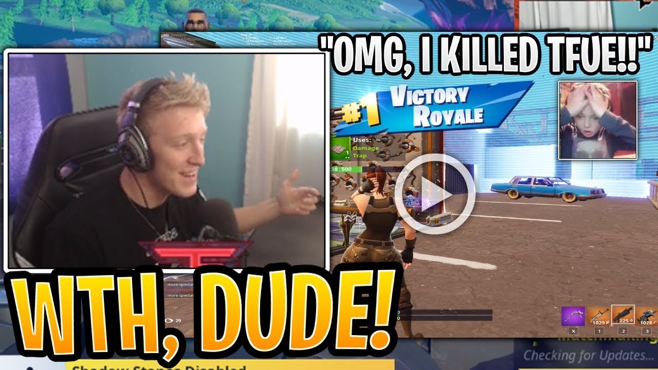 Tfue Reacts to Little Kid CRYING and Freaking Out After Killing Tfue ...