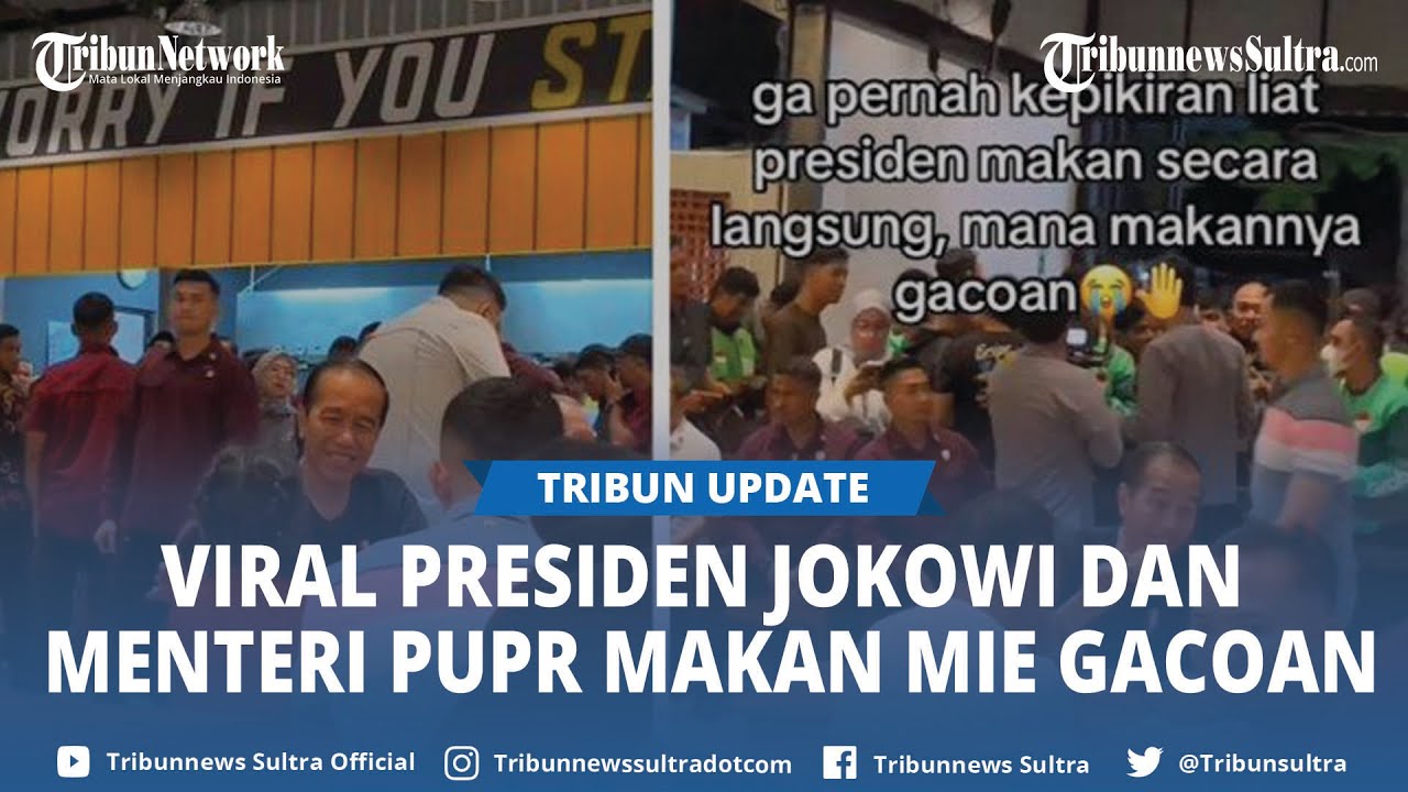 Viral Presiden Jokowi dan Menteri PUPR Pak Bas Makan Mie Gacoan di ...
