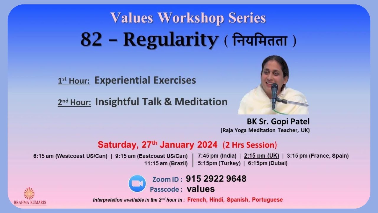 English | Values Workshop Series (#82) | BK Sr. Gopi Patel (UK ...