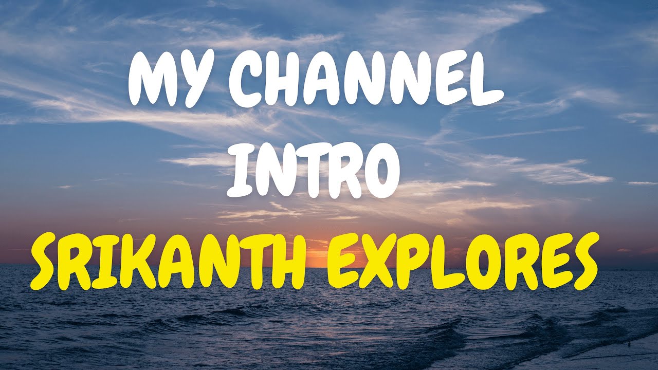 My Channel intro - YouTube