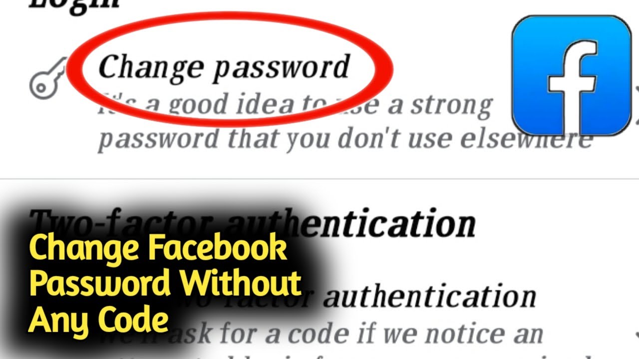 How to Change Facebook Password Without Any Code - YouTube