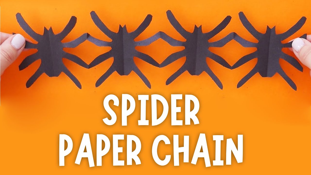 How to Make a Spider Paper Chain | Easy Halloween Crafts - YouTube