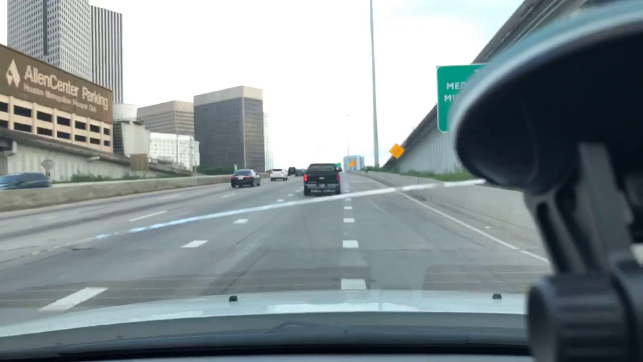 Gulf Freeway (Interstate 45 exits 46 to 40) southbound (Local Lanes ...