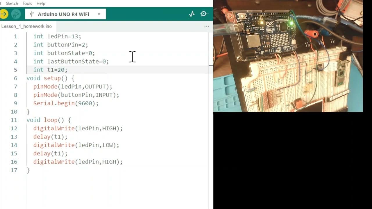 Arduino Uno R4 Wifi Lesson 1 Homework Youtube
