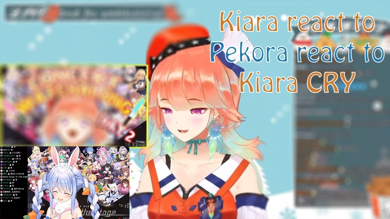 Kiara REACT to Pekora react to Kiara CRY react Pekora Live Performance ...