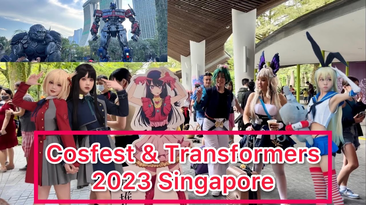 COSFEST & TRANSFOMERS RISE OF THE BEAST STATUS IN SINGAPORE WALKING ...