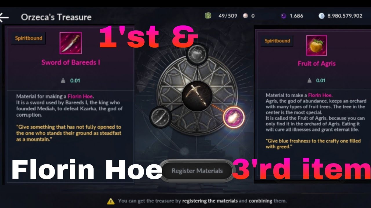 Black Desert Mobile: Florin Hoe Treasure clue (1'st & 3'rd item) Guide ...