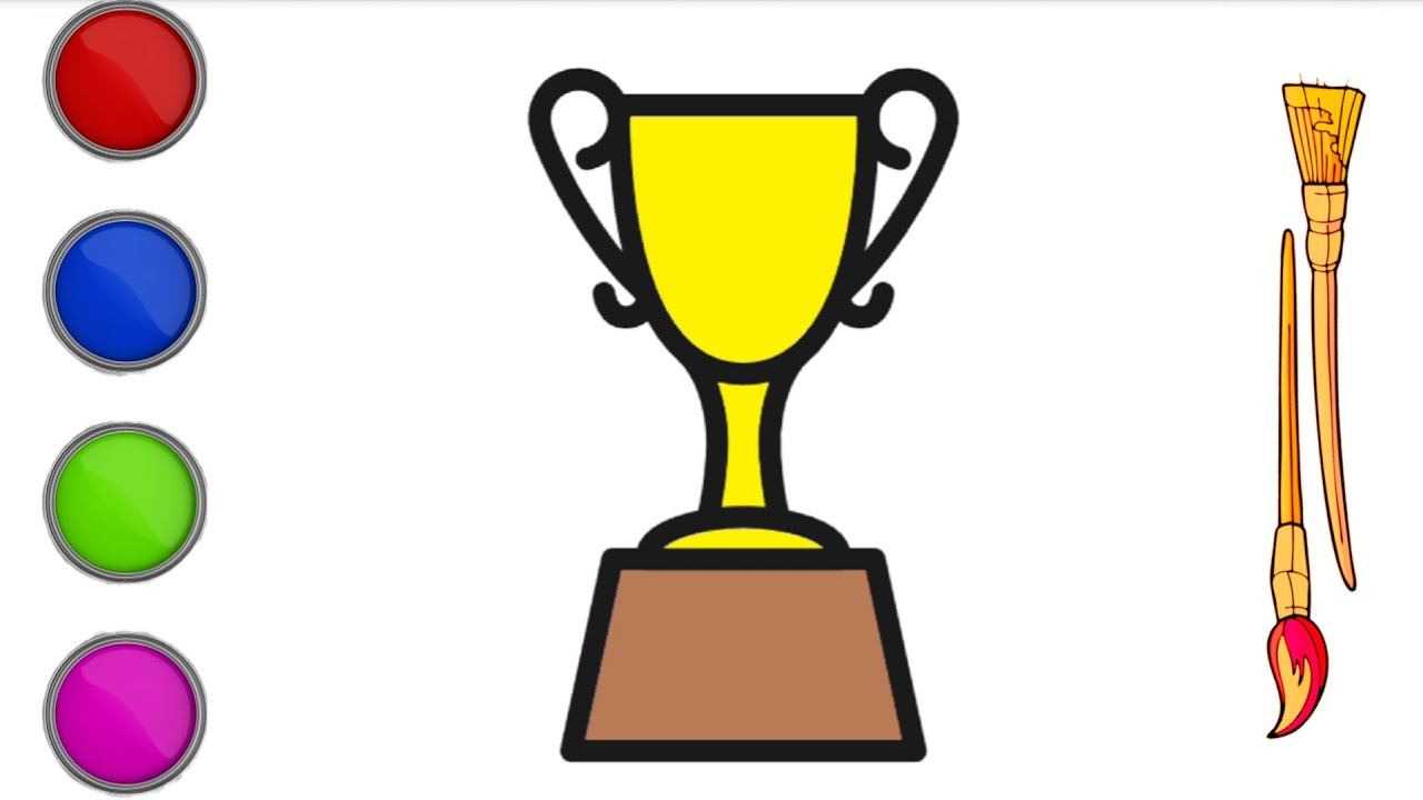 How to Draw a Trophy - Easy Step-by-Step Drawing Tutorial for Beginners ...