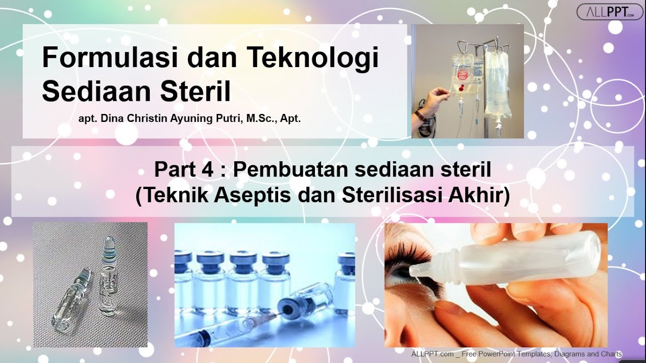 Part 4 Pembuatan sediaan steril - YouTube