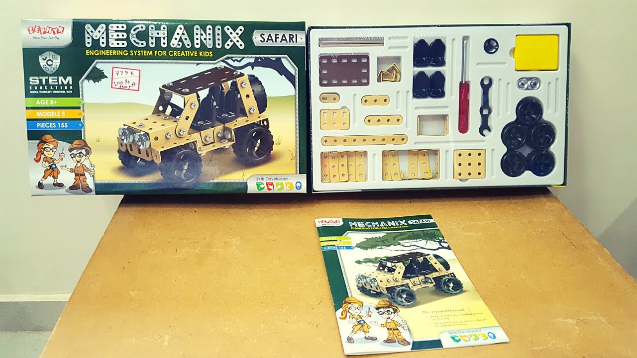 Unboxing and review of Zephyr METAL MECHANIX SAFARI Construction Toy ...
