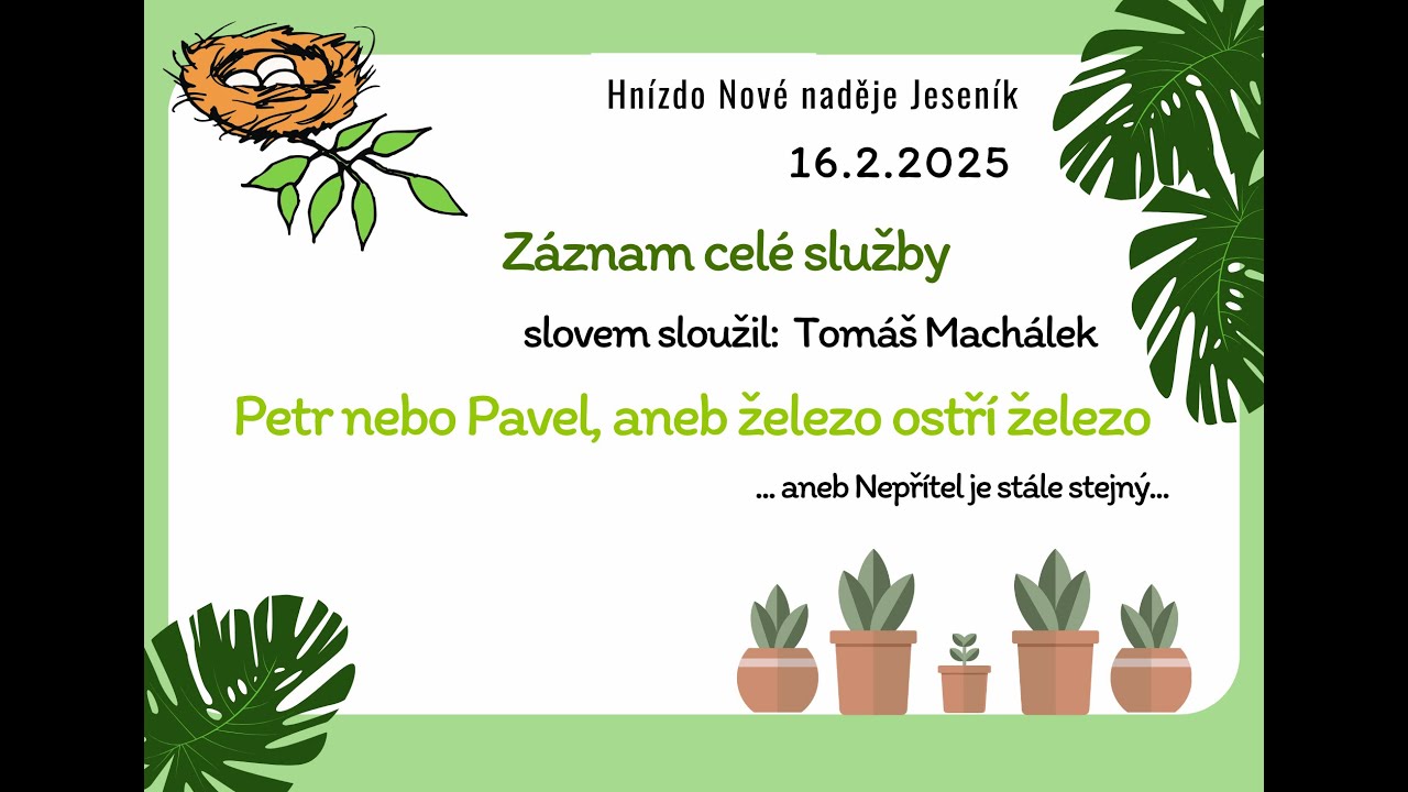 16. 2. "Petr nebo Pavel", aneb železo ostří železo_Tomáš Machálek - YouTube