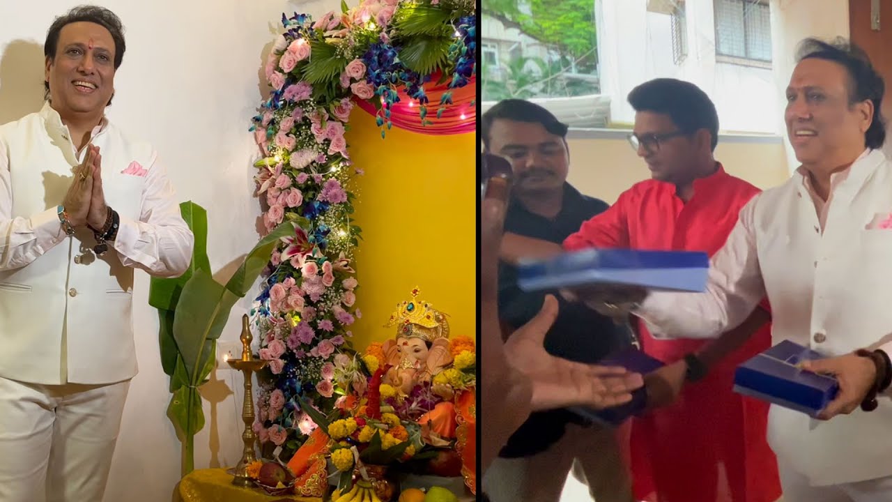 Govinda Celebrates Ganesh Chaturthi At His House And Distributing ...