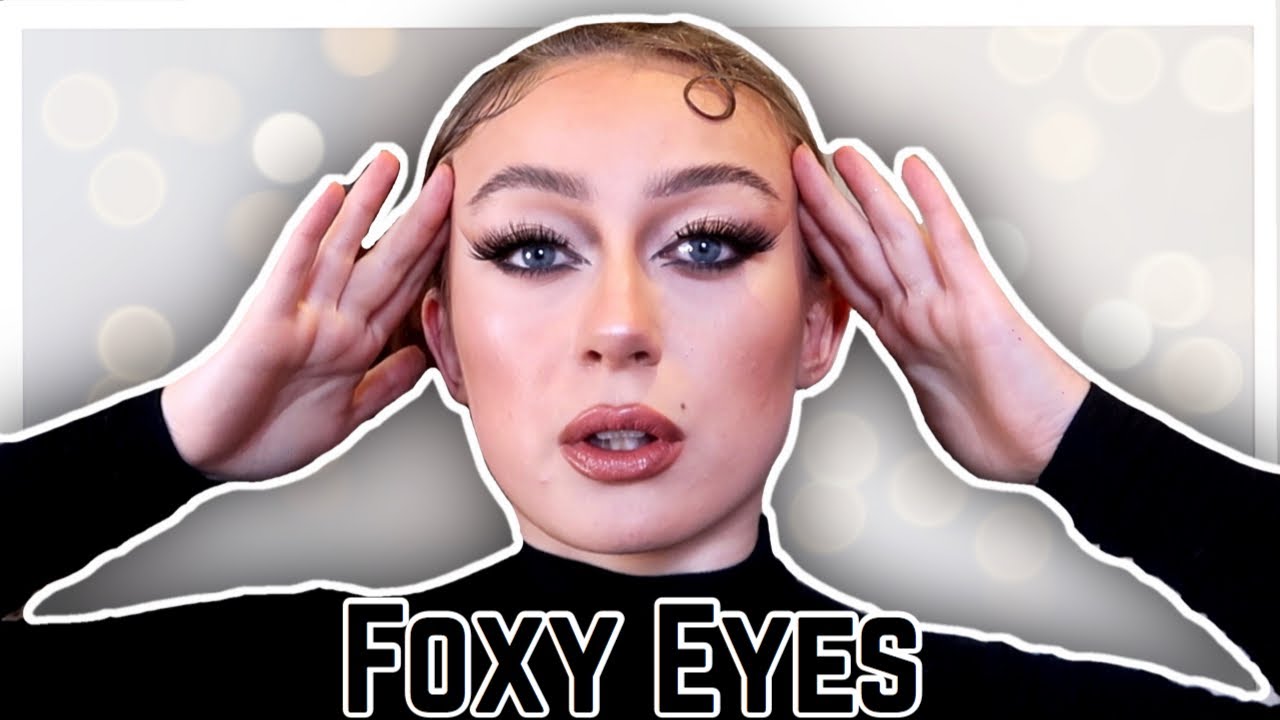 trying the *FOXY EYES* makeup trend | How To lift face with fox eye ...
