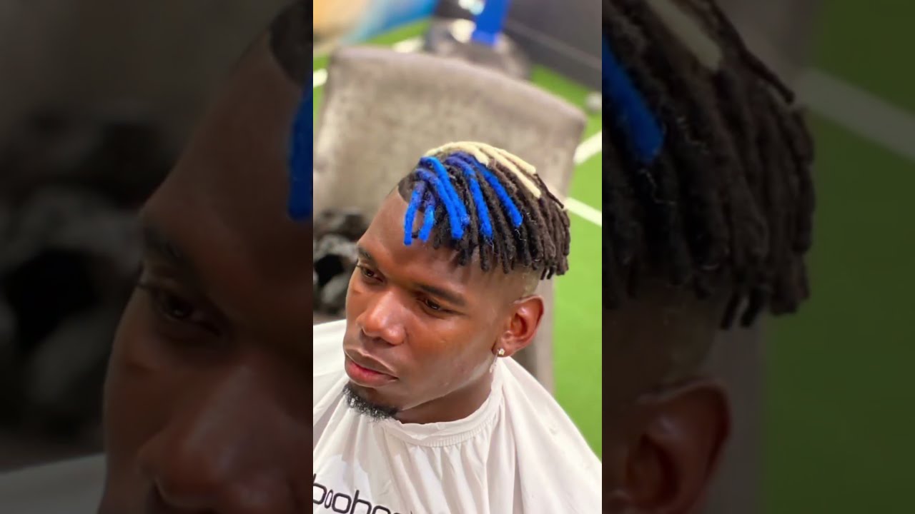 Paul Pogba - New Haircut today 😍 | Blue hair - Dread Locks | #pogba # ...