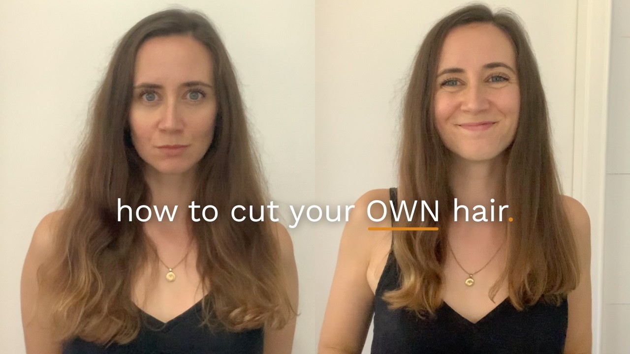 How to Cut Your Own Hair Straight (EASY) | Frugal Living - YouTube