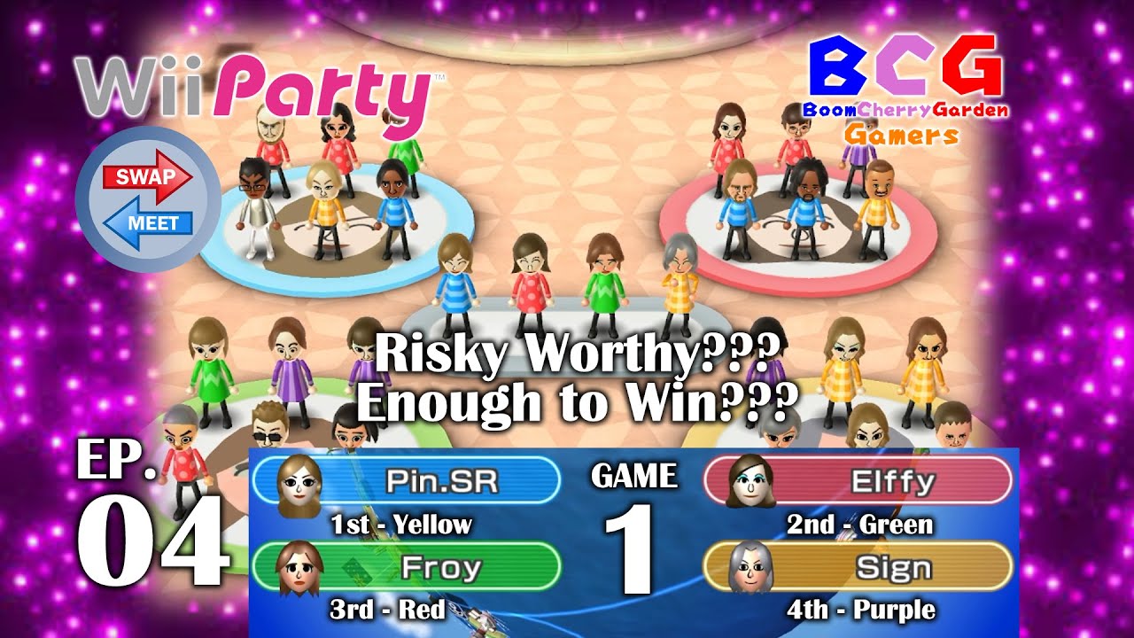 Wii Party Swap Meet League Ep 04 - MD 1 - Team Yellow-1 VS Green-2 VS ...