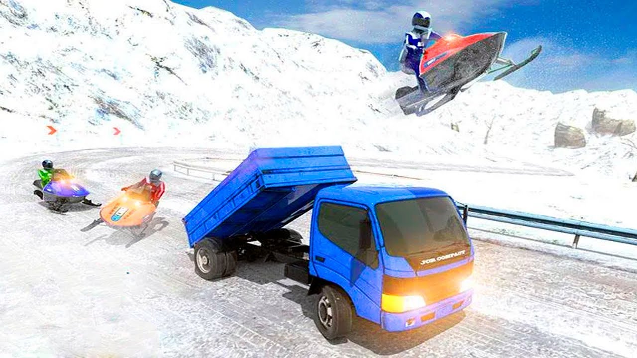 Bike Racing Games - Snowmobile : Snow Mountain Sled Crash Racing ...