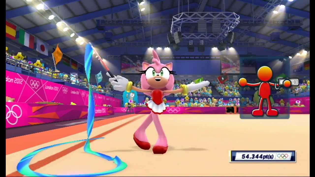 Mario & Sonic at the London 2012 Olympic Games: Rhythmic Ribbon (All 3 ...