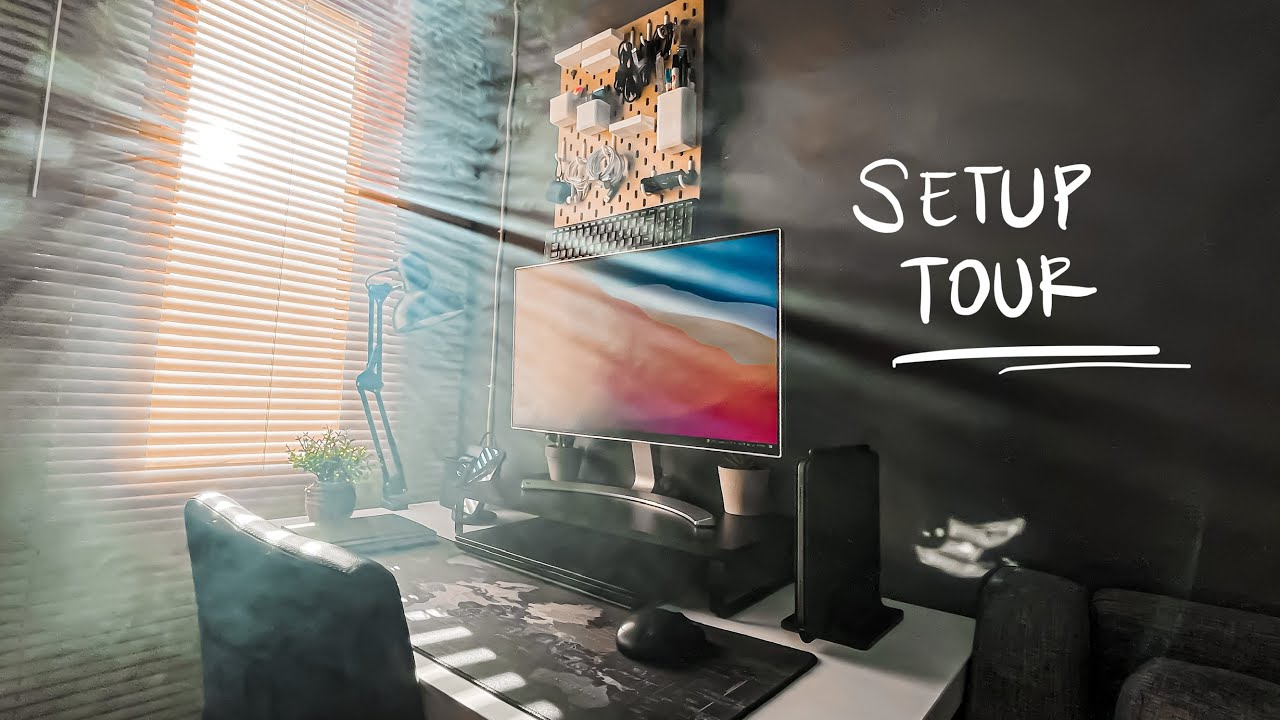 Setup Tour 2021 | Memaksimalkan ruangan yang kecil untuk meja kerja ...