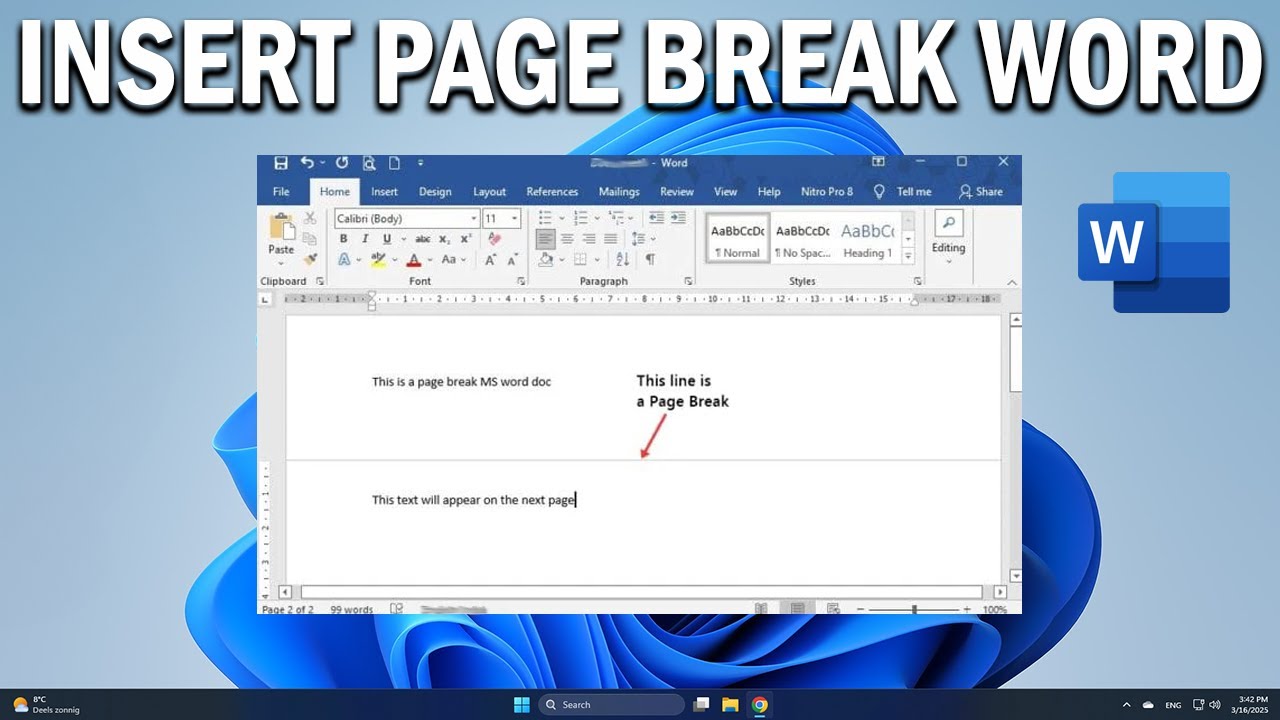 How To Insert Page Breaks in Microsoft Word - Easy Fix - YouTube