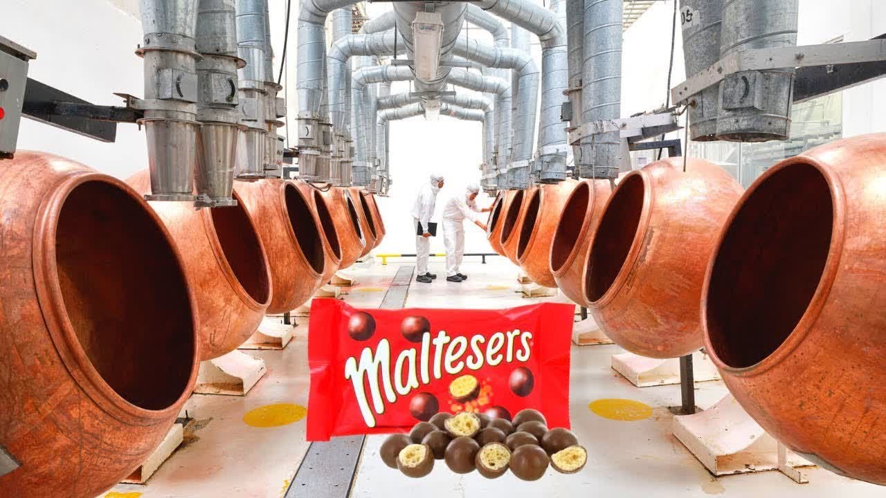 INSIDE THE FACTORY OF MALTESERS CHOCOLATE MAKING MACHINES - YouTube