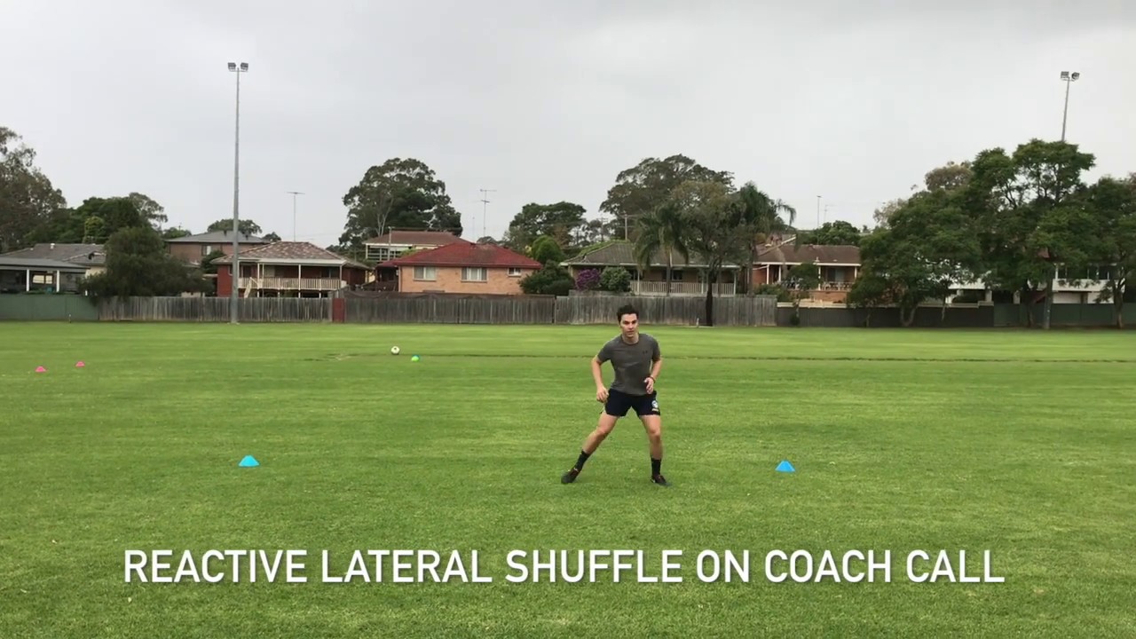 Change of Direction: Reactive Lateral Shuffle on Coach Call - YouTube