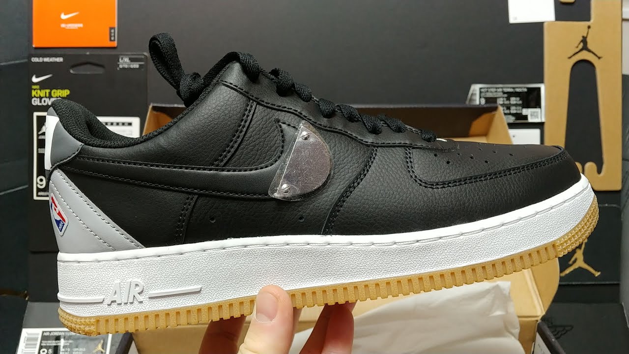Nike x NBA Air Force 1 '07 LV8 Black Silver 나이키 x NBA 에어포스 1 '07 LV8 블랙 ...