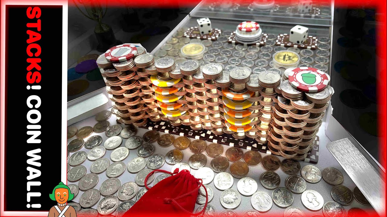 STACKS AND STACKS! Inside the Coin Pusher! COIN WALL! COIN TOWER! EP ...