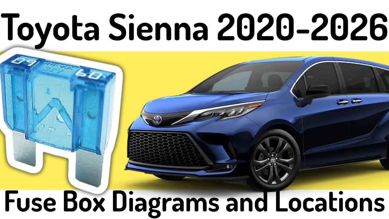 (2020-2026) Toyota Sienna Fuse Box Diagrams and Fuse Panel Locations ...