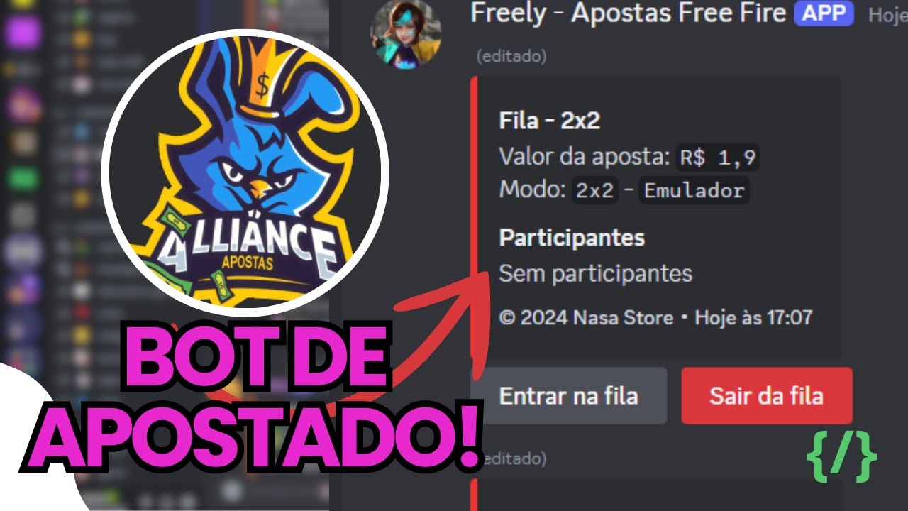 Bot de apostas FREE FIRE - Com sistema de mediador! - Discord - YouTube