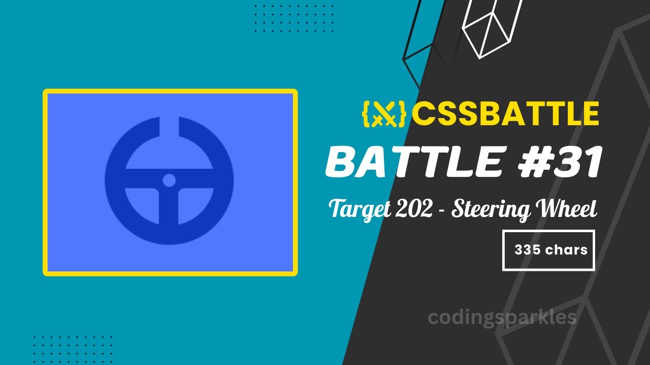 CSS Battle | Steering Wheel (Target 202) | Battle #31 - Opacity - YouTube
