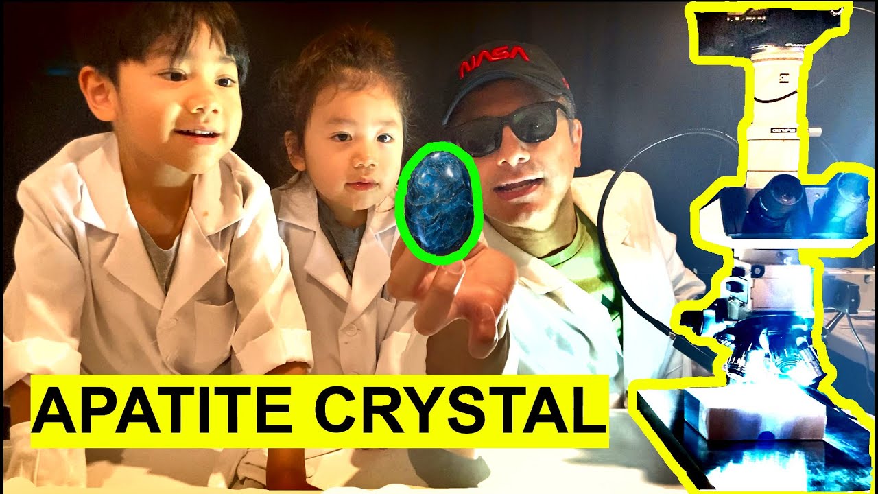 Apatite Crystal under the Microscope - YouTube